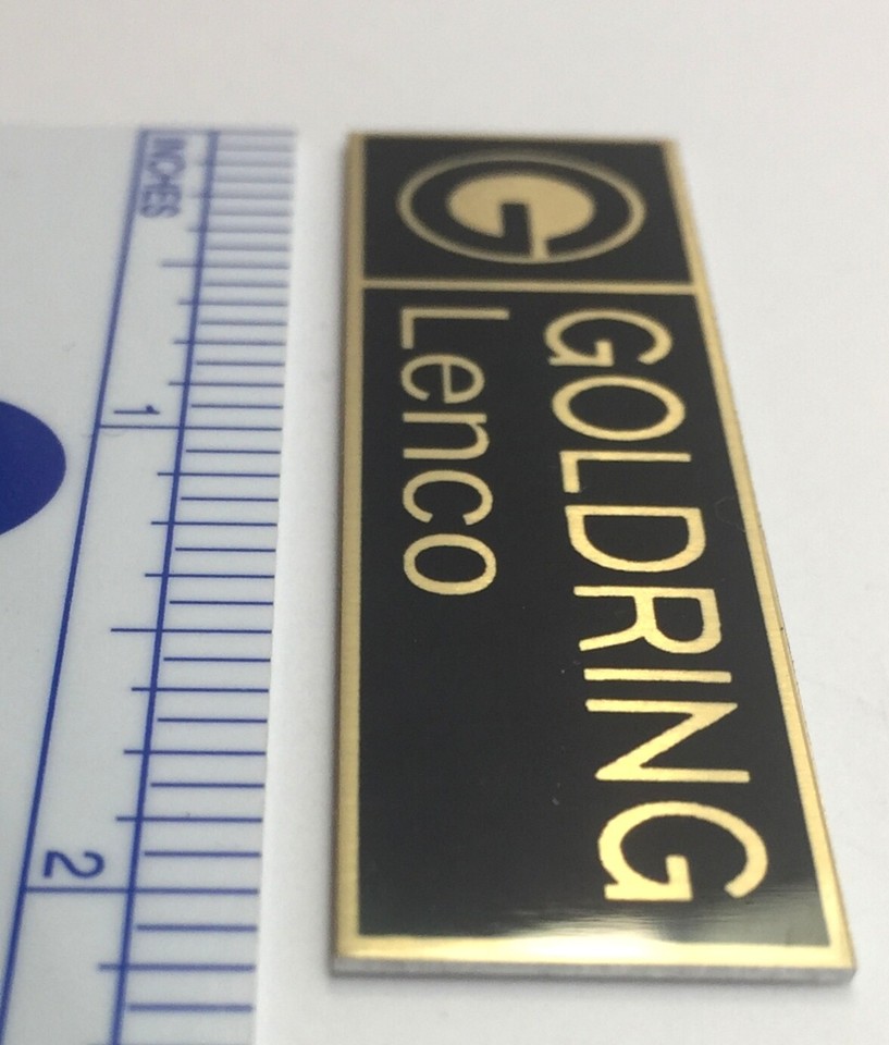 Goldring Lenco Turntable Logo Badge Metal Custom Made | eBay