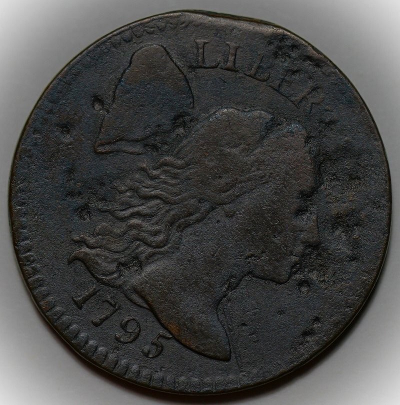 1795 Liberty Cap Large Cent - Plain Edge (S-78) - Corrosion - US 1c ...