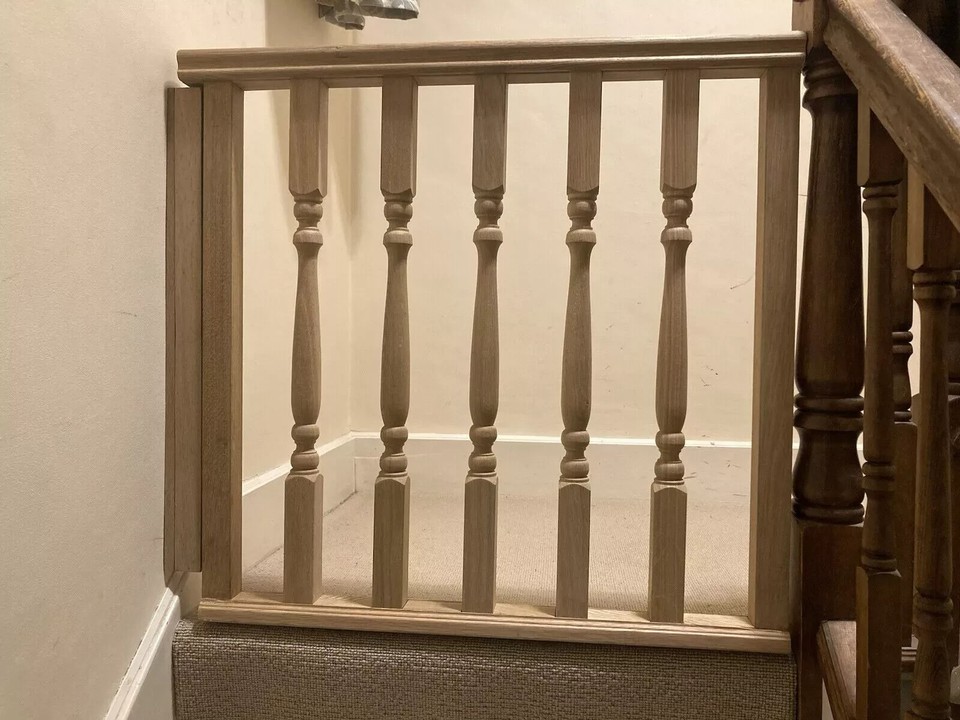 Bespoke stair gate, Oak Gate, Baby gate, Pet gate, Made to measure ...