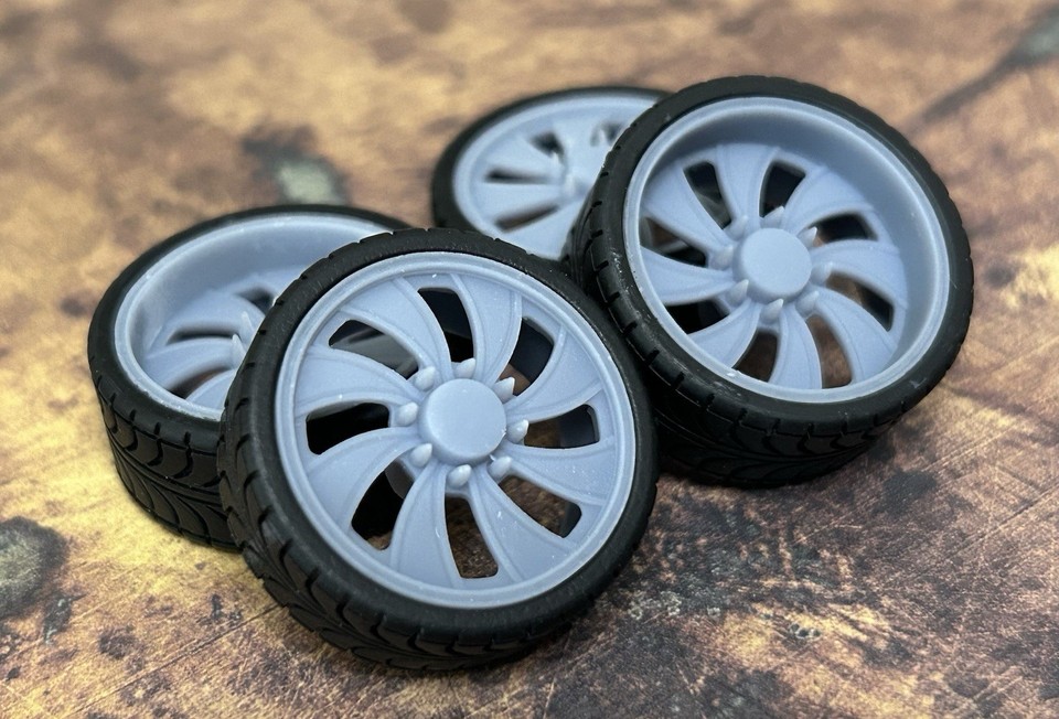1/24 Scale: 24-Inch “Intro Vista HD8” Wheels And Tires; Resin;1/25 | eBay