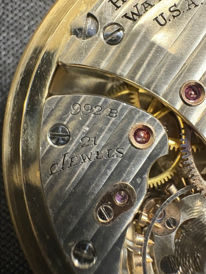 Antique 16S Hamilton Railway Special Bar Over Crown Pocket Watch 992B ...