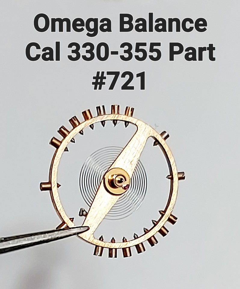 OMEGA Balance/Unruh CAL 330-355 28.10 Part #721 BALANCE COMPLETE ...