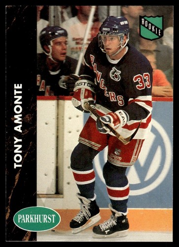 1991-92 Parkhurst Tony Amonte Rookie New York Rangers #114 jb123 | eBay