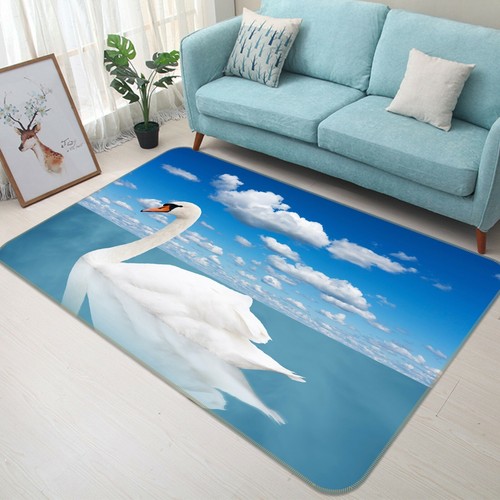 3D Beautiful White Swan B280 Animal Non Slip Rug Mat Elegant Photo ...