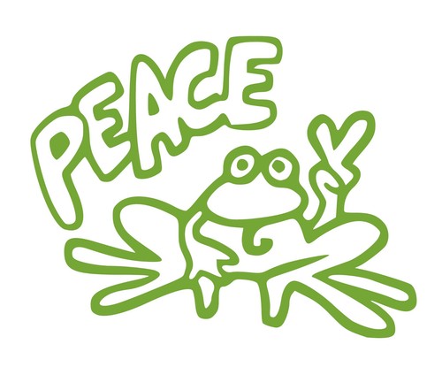 Peace Frog - Car Window Vinyl Decal Your Color Choice Sticker | eBay
