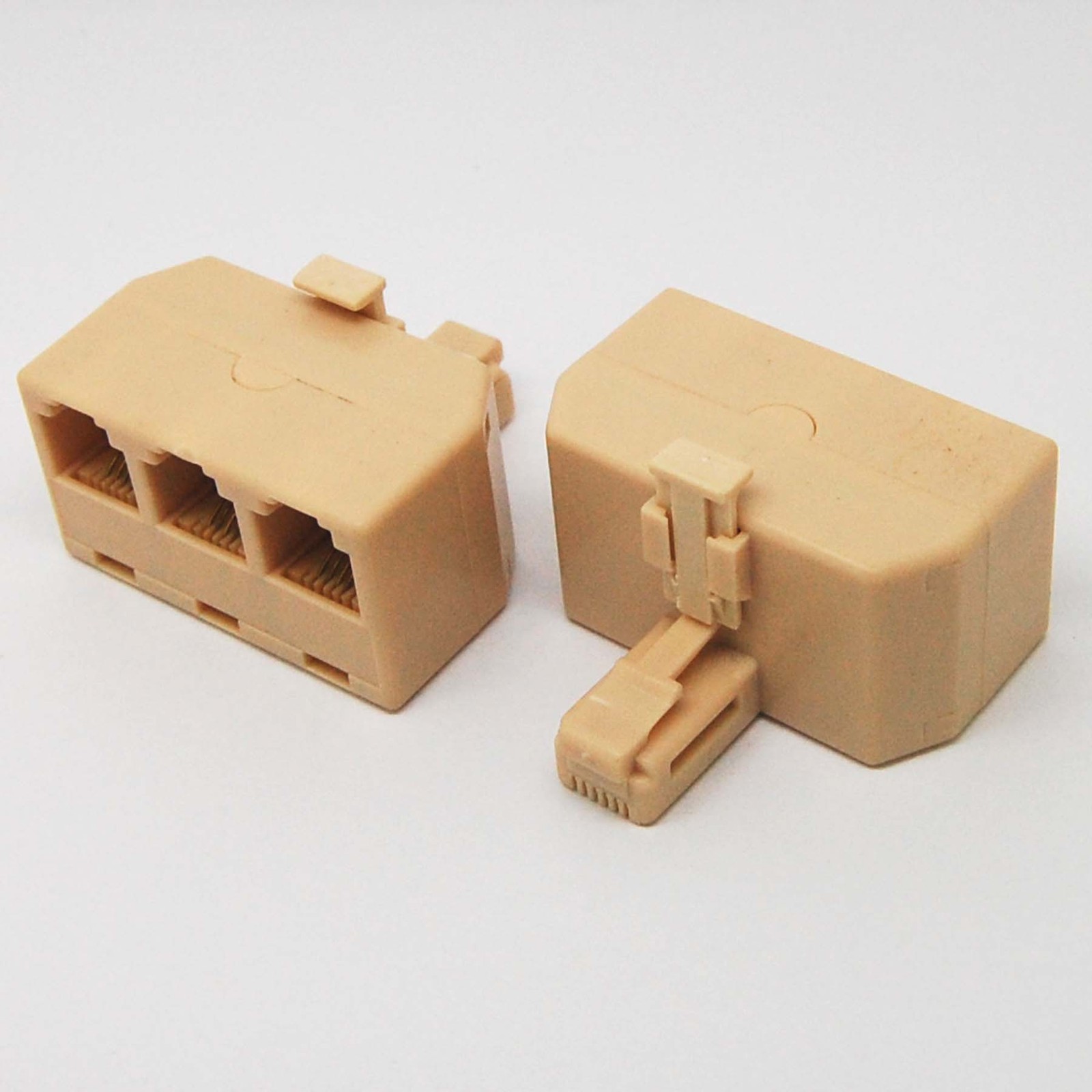 10pcs RJ11 Splitter 1 Male to 3 Female Adapter Divider Telephone Phone ...