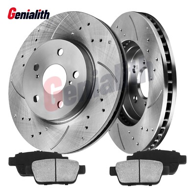 Front Disc Rotors + Brake Pads for Lexus RX330 RX350 RX400h Toyota ...