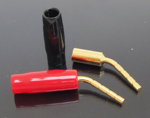 5pairs Small Gold Plated 2mm Angle Pin 2mm Banana Plug Screw Terminal ...