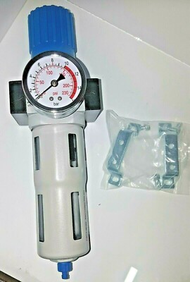 16 Bar Rated Air Pressure Filter Regulator Full Range, cw with Brackets ...
