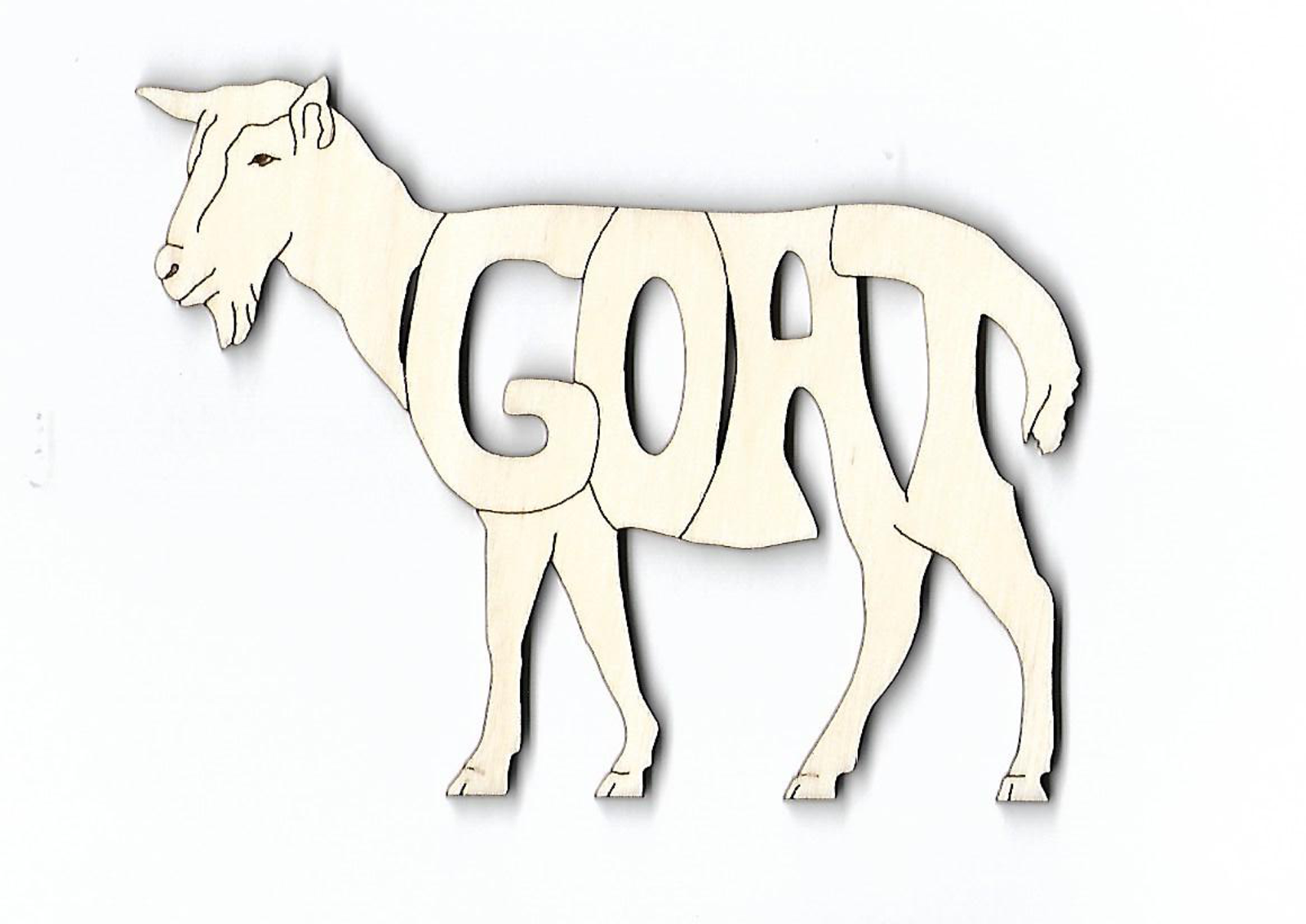 Goat laser cut wood Magnet | eBay