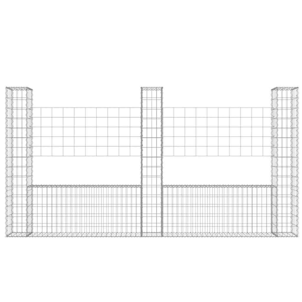 Iron Gabion Basket U-Shape Retaining Wall Outdoor Landscape Fence with ...