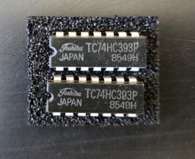 2pcs TOSHIBA ~ TC74HC393P PLASTIC DIP 14 PIN IC Dual 4-Bit Binary ...