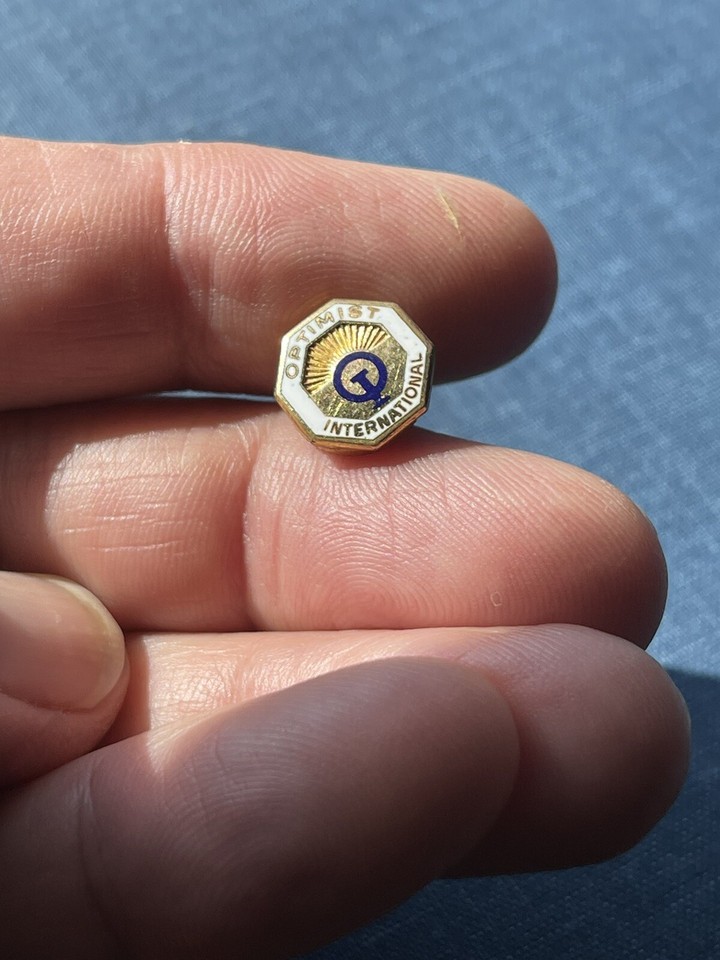 Vtg Optimist International 10k Gold Filled Enamel Member Screwback ...
