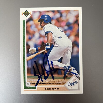 STAN JAVIER 1991 UPPER DECK AUTOGRAPHED SIGNED AUTO BASEBALL CARD | eBay