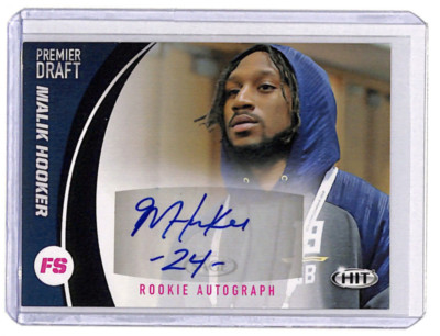 2017 Sage Hit Premier Draft Malik Hooker Rookie Autograph #A56 RC | eBay