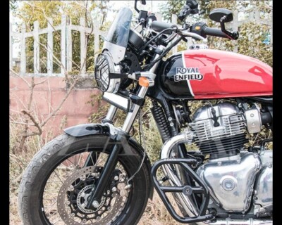 CRASH GUARD WITH SLIDER BLACK FIT ROYAL ENFIELD INTERCEPTOR 650 & GT ...