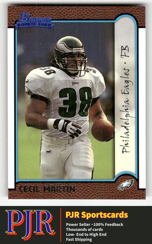 Cecil Martin 1999 Bowman #218 Philadelphia Eagles Rookie | eBay