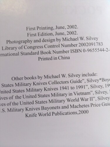 Pocket Knives of the United States Military (1st Ed) by Michael W ...