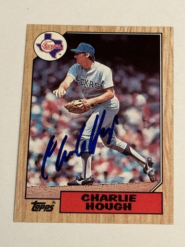 Charlie Hough 1987 Topps Authentic Signed Autograph Auto Card #70 Texas ...