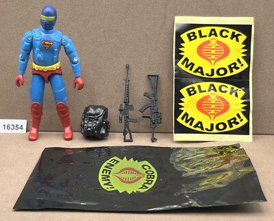 BLACK MAJOR CUSTOM SUPERMAN Super Hero Series Bag & Decals G.I. Joe 3. ...