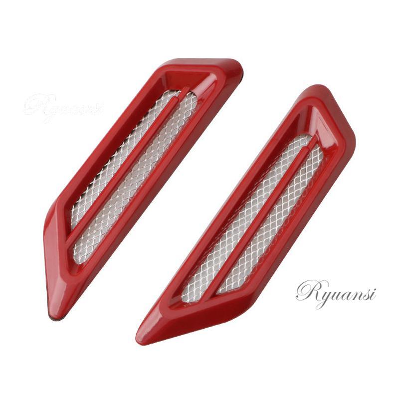 Chrome Car Exterior Hood Air Flow Fender Side Vent Intake Decoration ...