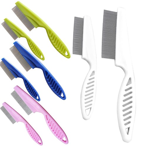 2PCS/Set Pet Flea Combs Flea Tick Lice Fine Tooth Grooming Comb For Cat ...