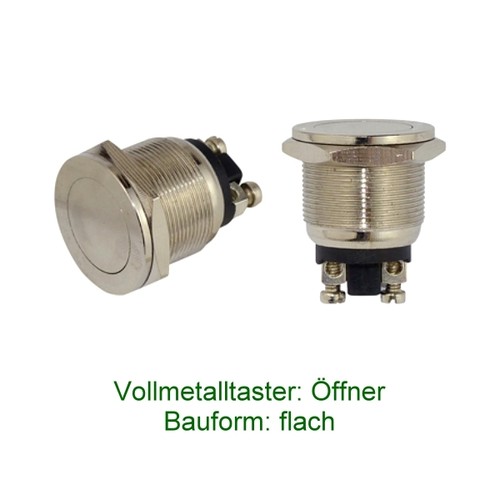 Drucktaster Metall Taster Klingeltaster Ø19 mm | Schraubösen Schließer ...