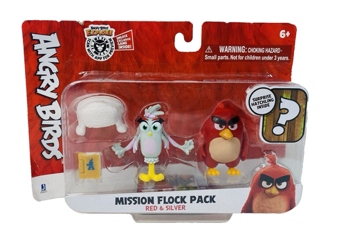 Angry Birds Mission Flock Packs - Leonard Red & Red Silver 2-Figures ...