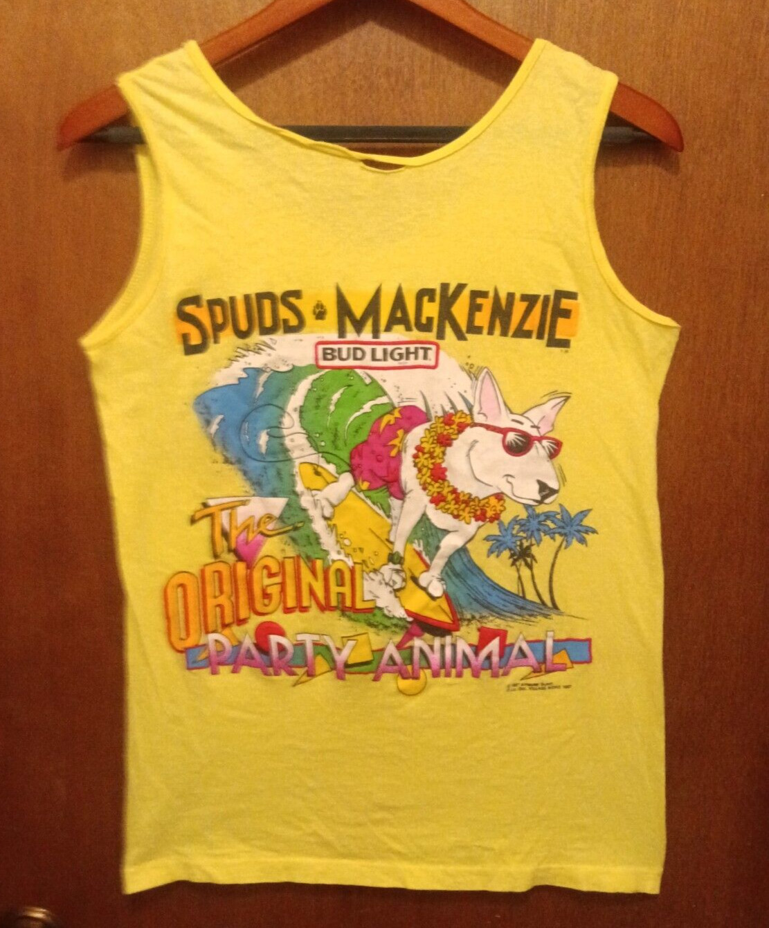 Bud Light Men's Yellow Spuds Mackenzie Party Animal V… - Gem