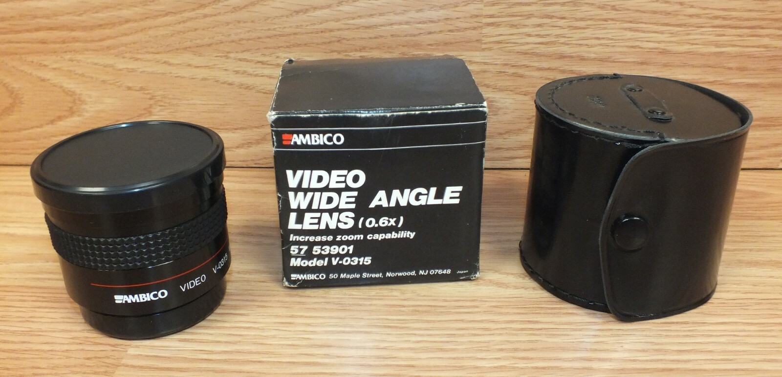 Ambico Video Wide Angle Lens 0.6x Model V-0315 With Leather Case In The ...