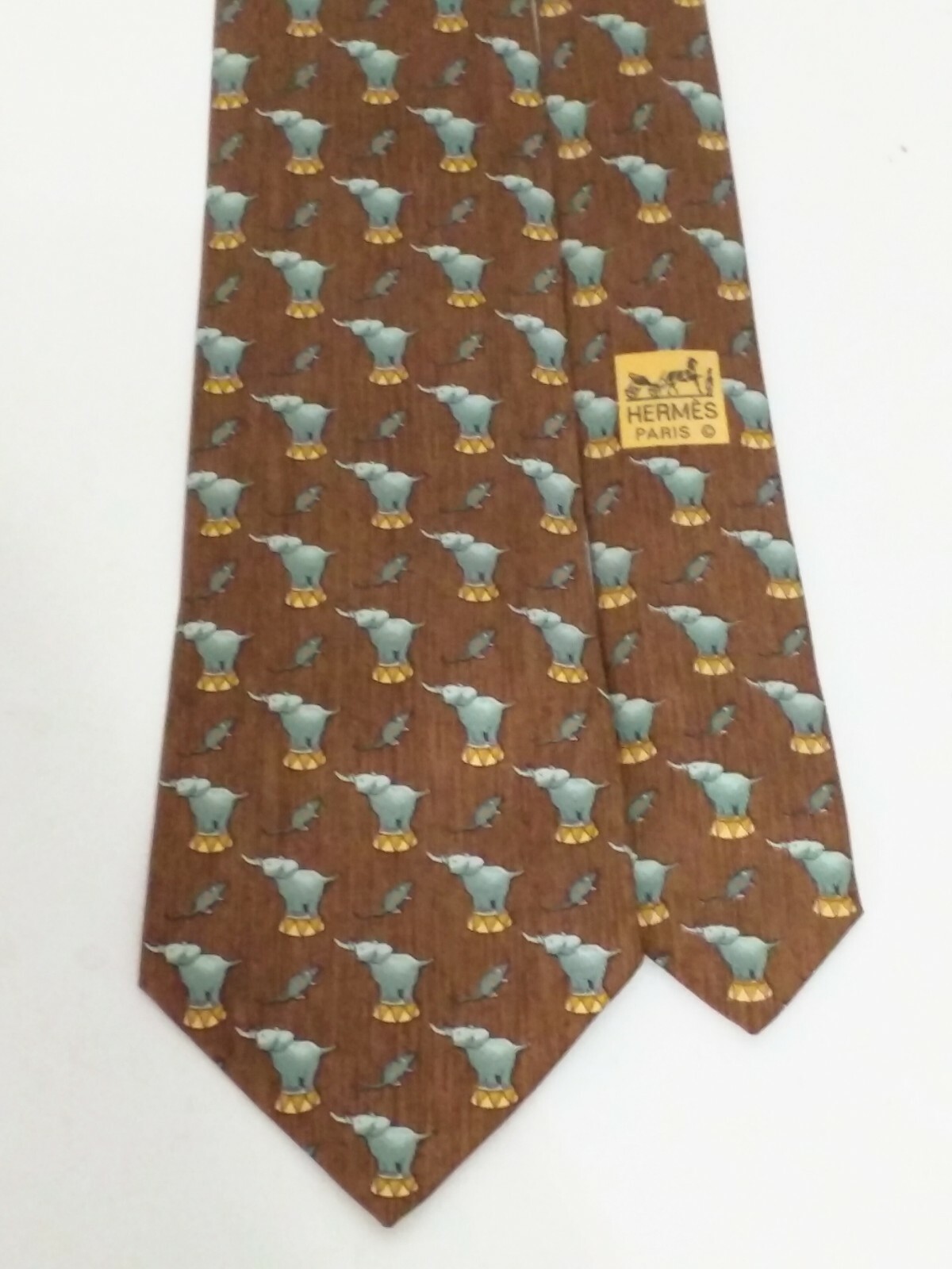 Hermes Paris Elephant Mice Circus All Over Print Mens… - Gem