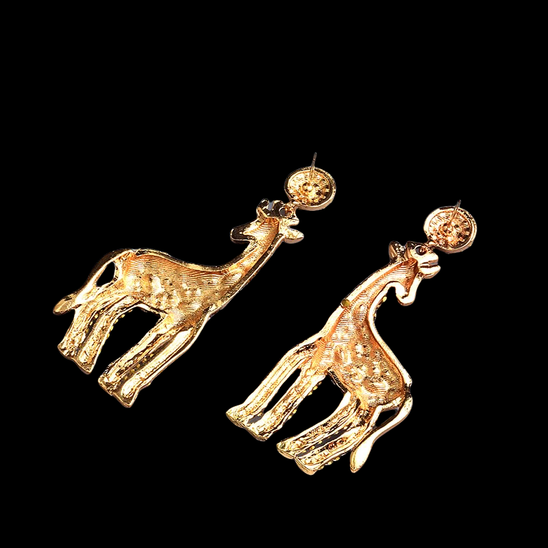 NEW GIRAFFE RHINESTONES EARRINGS STUD DROP CRYSTALS BEACH PARTY | eBay UK