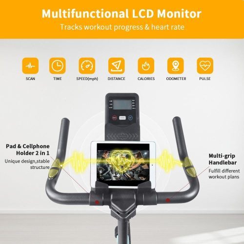 Stationary Bikes for Home Spin Indoor Exercise Bike with LCD Monitor ...