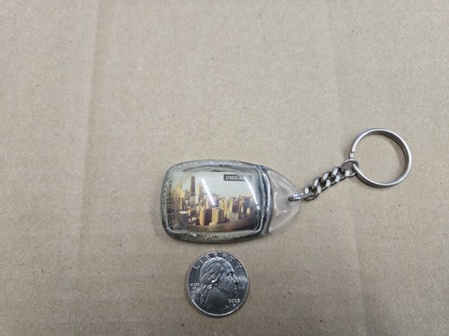 Chicago Illinois IL City View Vintage Keychain Key Chain Ring Loop ...