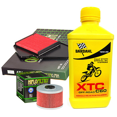 KIT TAGLIANDO BARDAHL XTC C60 OFF-ROAD 10W40 FILTRO OLIO ARIA FMX 650 ...