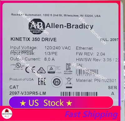 New Allen-Bradley 2097-V33PR5-LM Kinetix 350 2.0kW Servo Drive AB 2097 ...