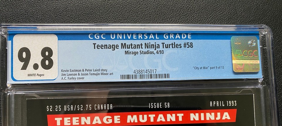 Teenage Mutant Ninja Turtles #58 CGC 9.8 (White Pages) 1993 Mirage | eBay