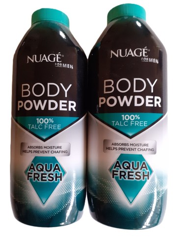 NUAGE FOR MEN 100% Talc Free Body Powder "AQUA FRESH" 2 x 250 ml | eBay UK