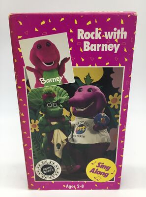 Barney - Rock With Barney VHS 1991 Sing Along Award Winning Purple ...