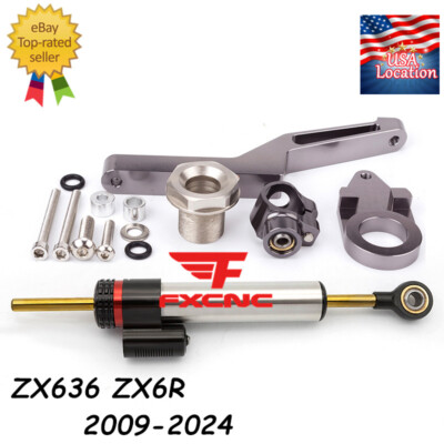 For Kawasaki Ninja ZX636 ZX6R 2009-2025 Steering Damper Stabilizer ...