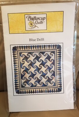 Blue Delft Quilt Pattern Buttercup Quilts 49" x 49" NEW | eBay
