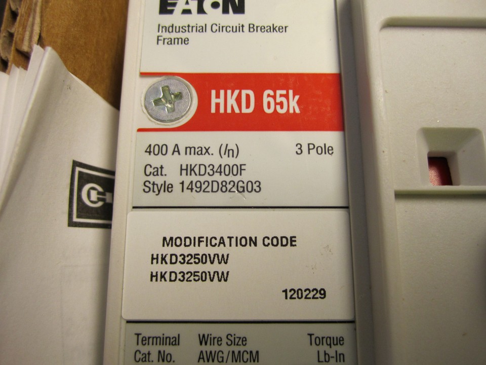 NEW EATON CUTLER-HAMMER HKD3250VW BREAKER 250A HKD3400F | eBay