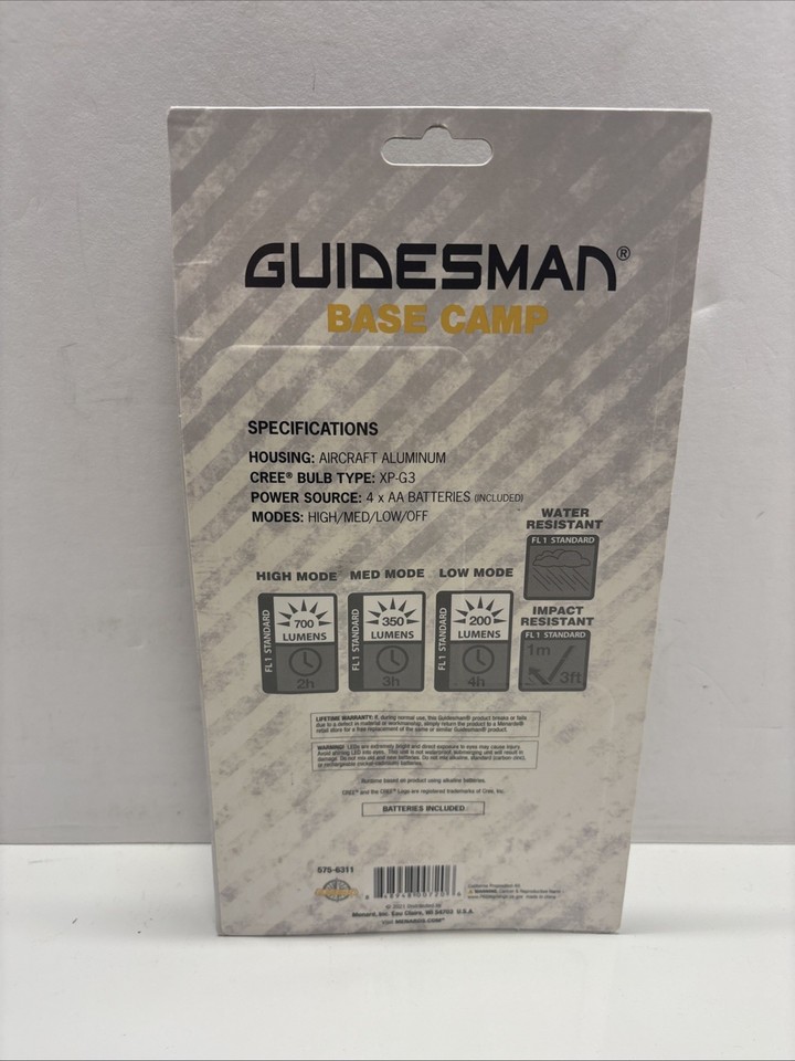 Guidesman Base Camp 700 Lumens LED Flashlight 575-6311 | eBay