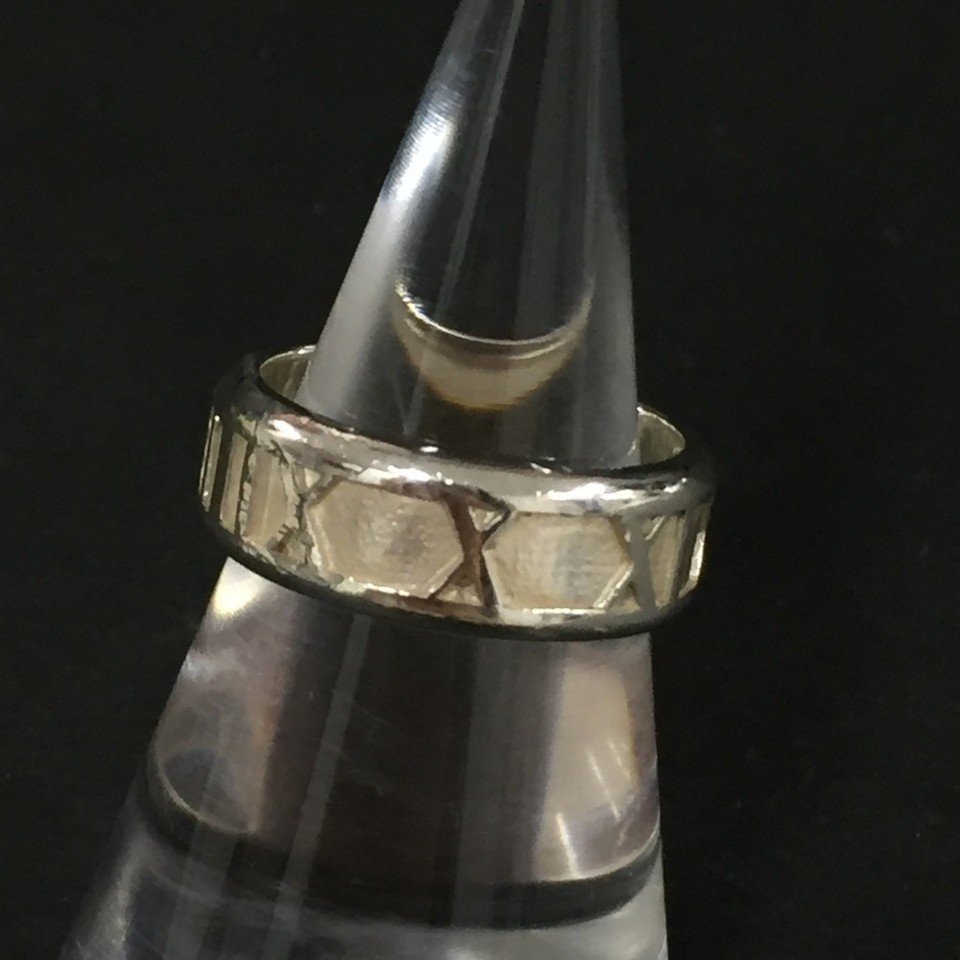 EGA TIFFANY&CO. Silver 925 Atlas 1995 Roman Number Ring ISO sz:49 ...