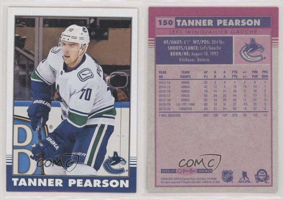 2020-21 O-Pee-Chee Retro Tanner Pearson #150 0a4 | eBay