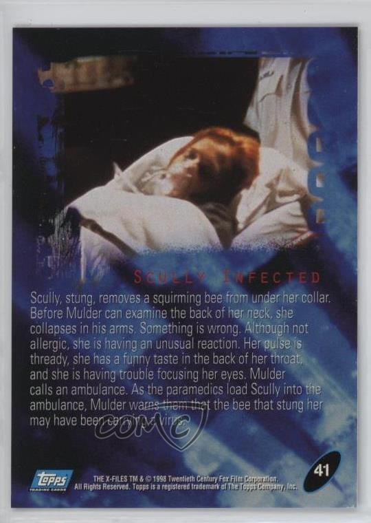 1998 Topps X Files Fight the Future Dana Scully Scully Infected #41 0t2 ...