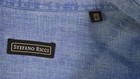 Amazing Men's Stefano Ricci Dress Shirt 40 15.5 Blue 100% Linen ...