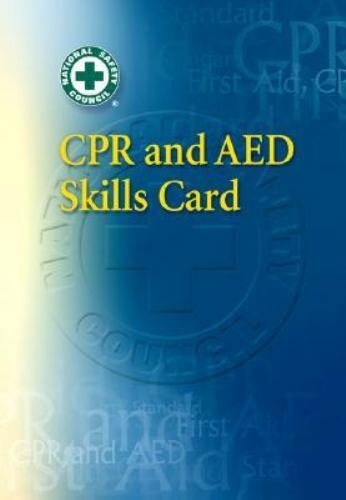 CPR and AED Skills Refresher Card by National Safety Council NSC (2007 ...