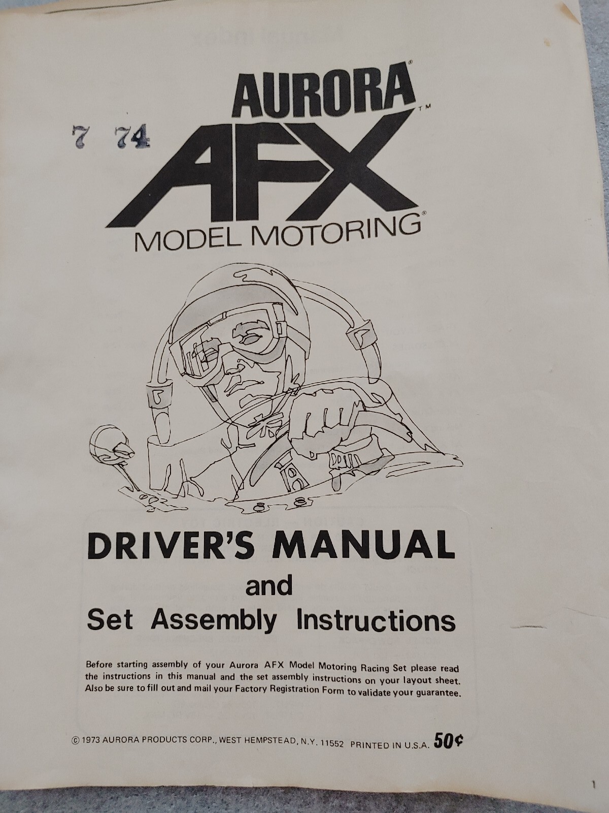 Vtg 1973 Aurora AFX MODEL MOTORING DRIVER'S MANUAL & SET ASSEMBLY | eBay