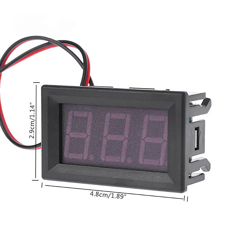Digital Voltmeter 2-wire DC 5V To 120V Vehicle Meter Anti Reverse ...